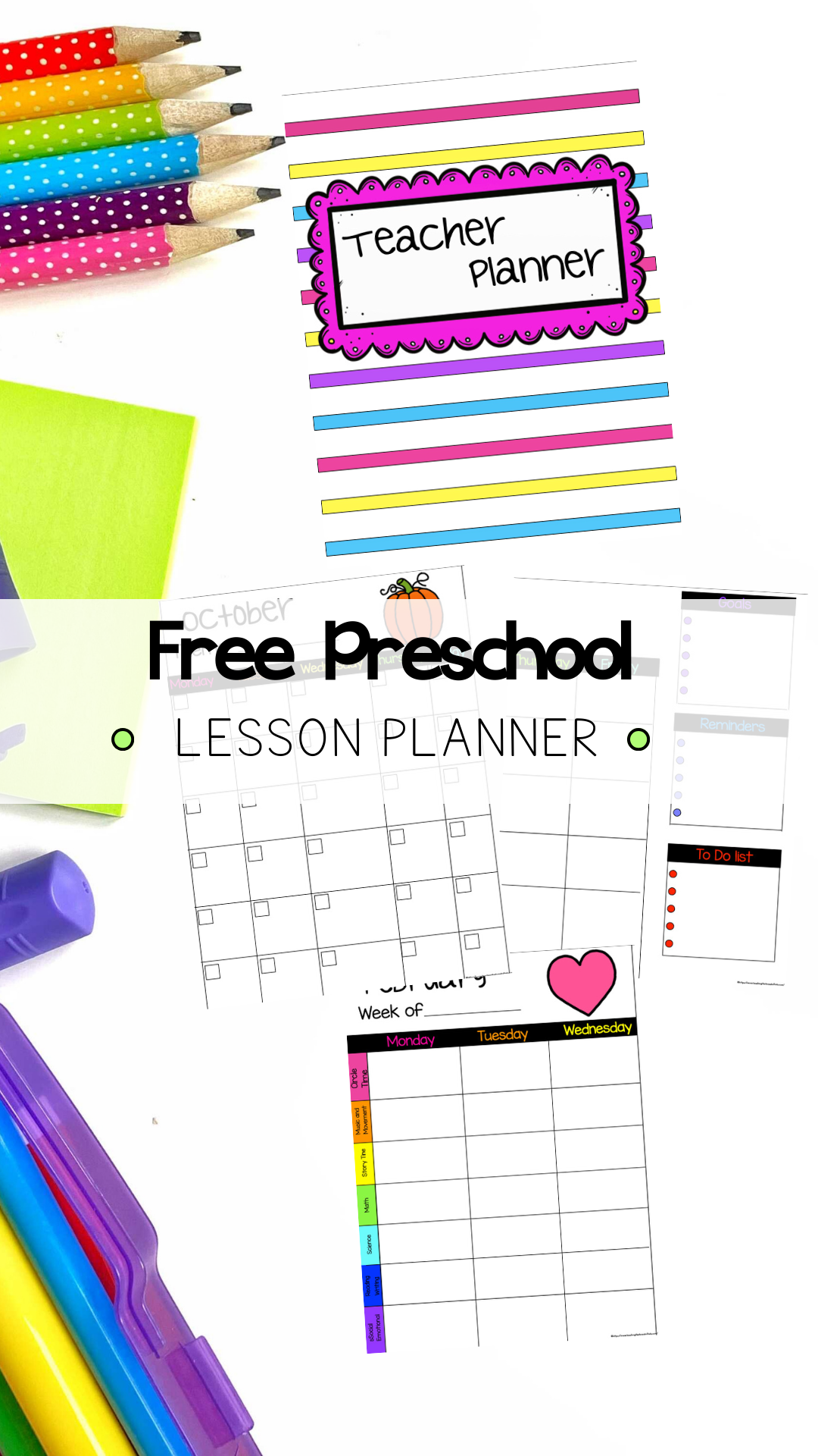 Unlocking Organization:Free Preschool Lesson Planner